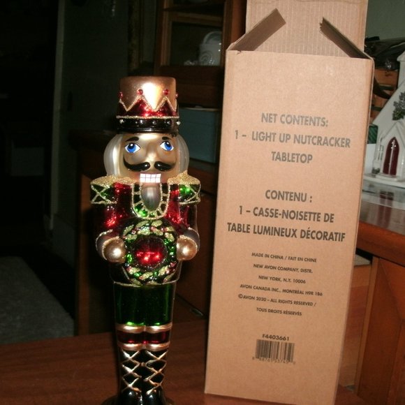 Avon | Accents | Vintage Avon Light Up Glass Nutcracker Figure | Poshmark